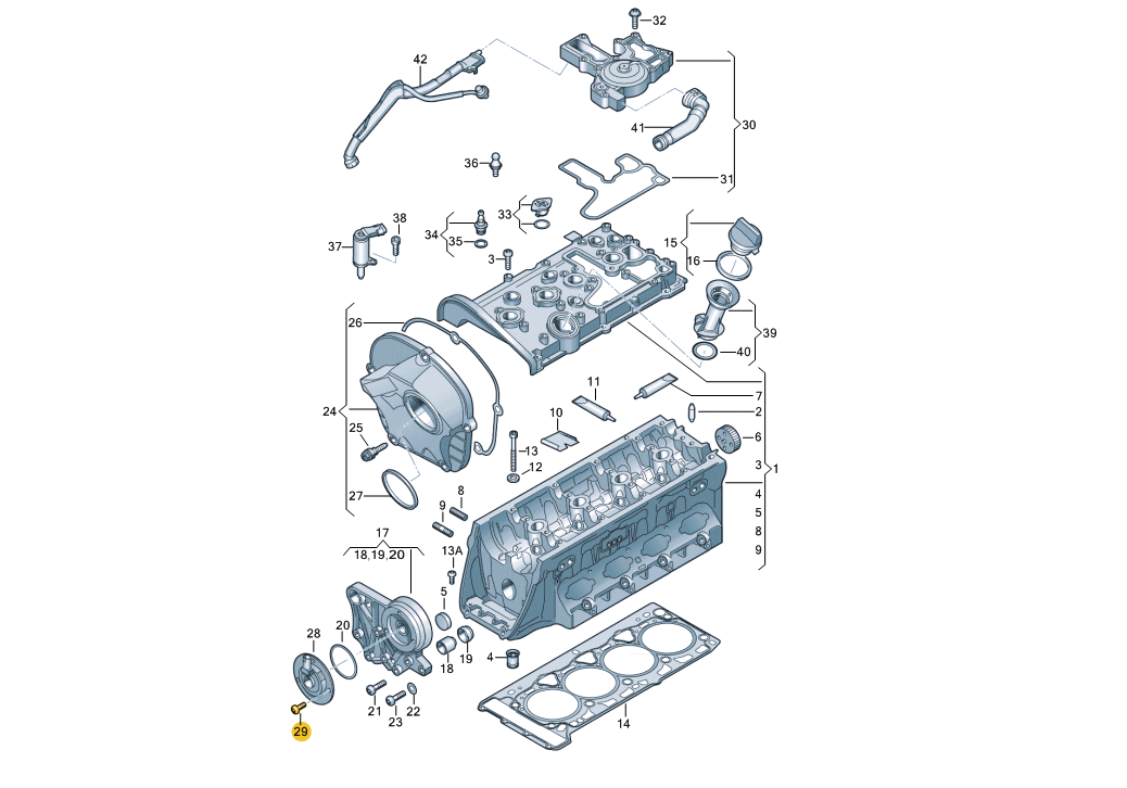Виско-вентелятор- подшипник болт М6X18 VAG N10196103