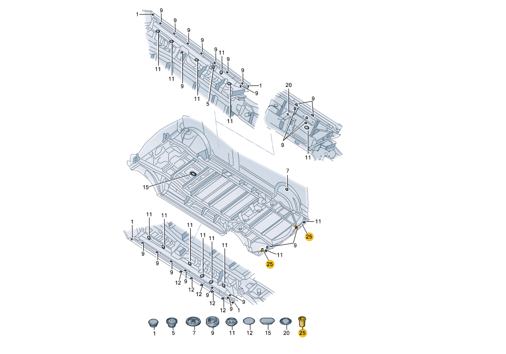 Клипса на бампер VAG 357853586B