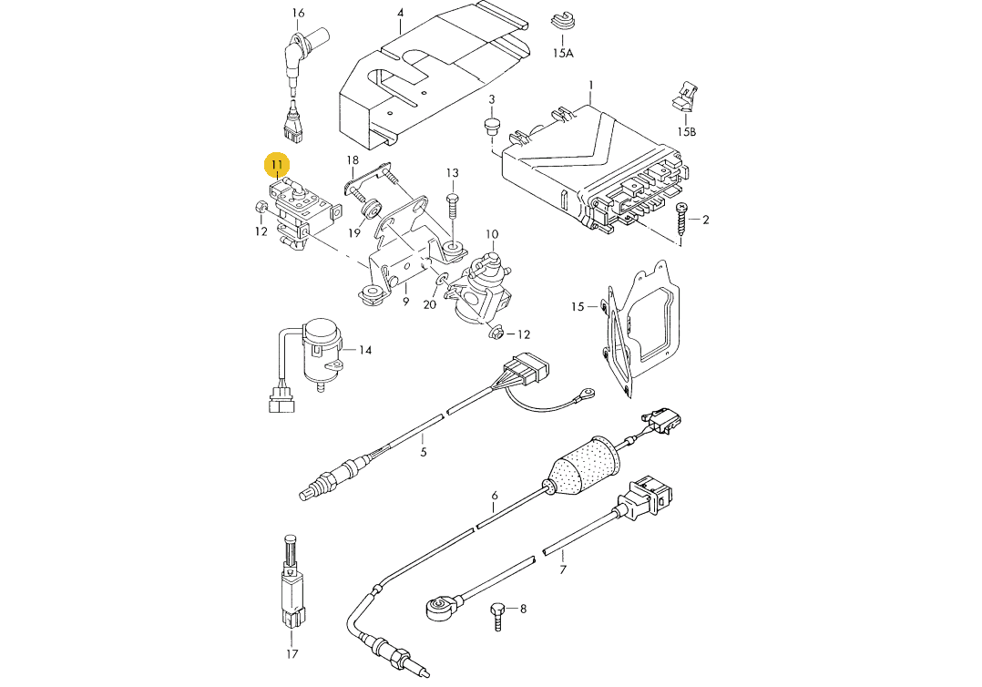 Клапан электромагнитный VAG 701906283