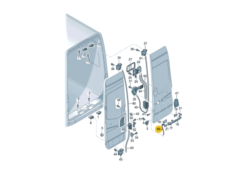 Ручка задней двери соединительная тяга VAG 2E1827182