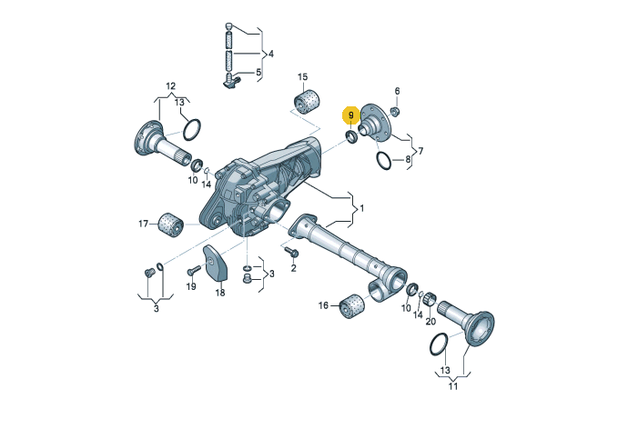Сальник передний редуктора VAG 0AA409189
