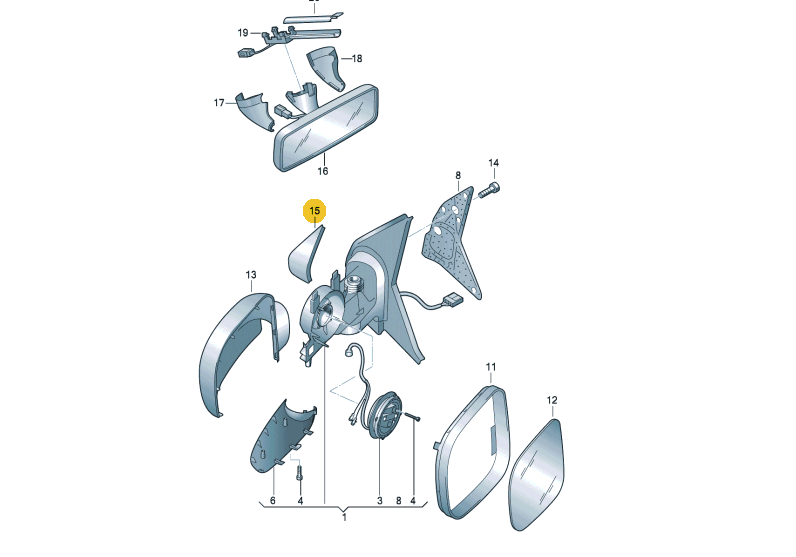 Угол зеркала L Cкидки нет!!! VAG 7H0857537A9B9